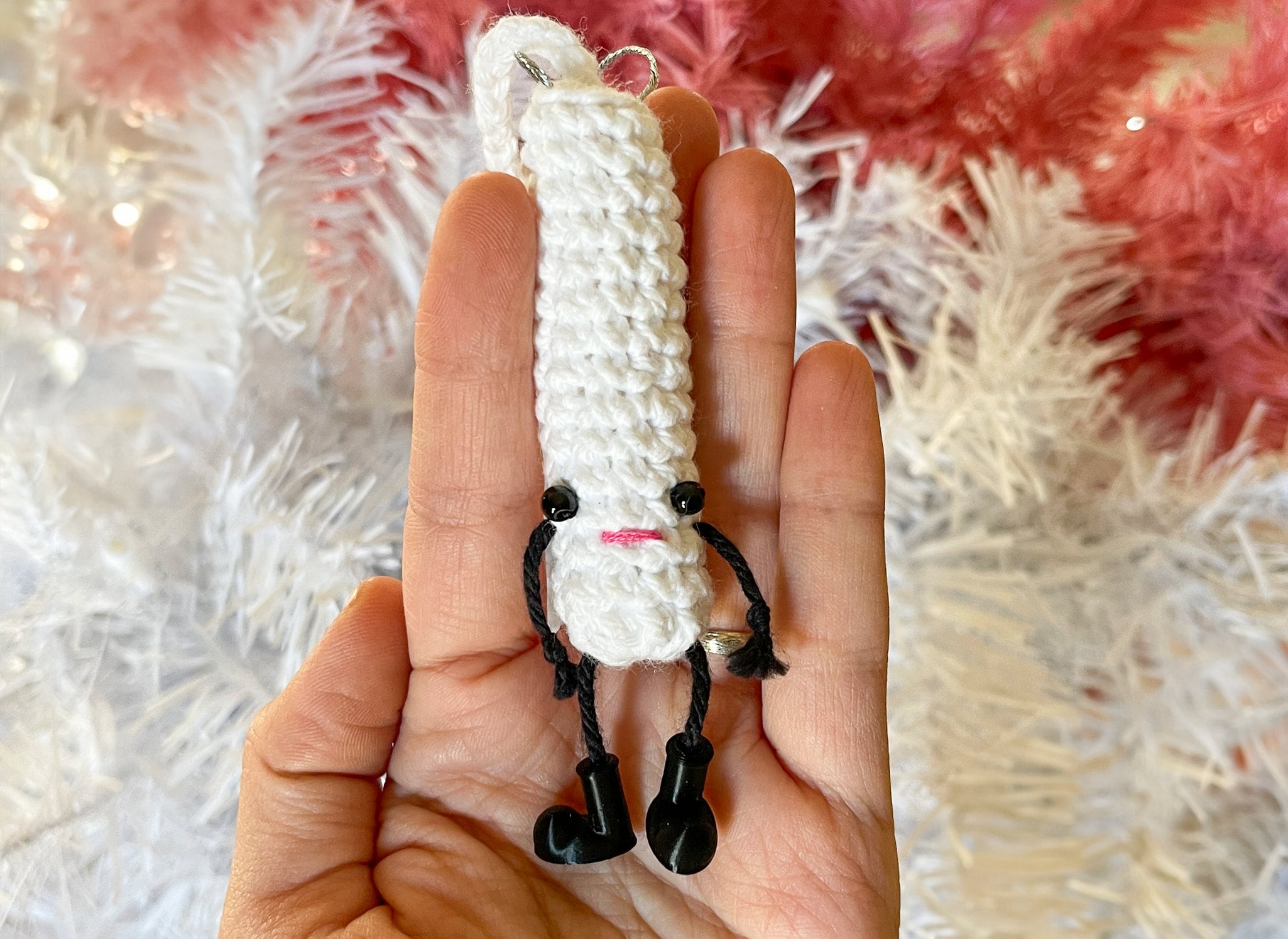 Funny Christmas Ornaments, Crochet Tampons Set of 3, Funny Weird Gift ...