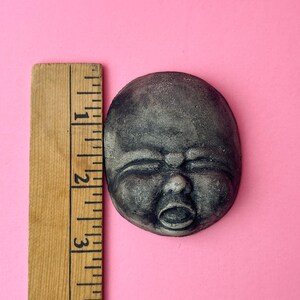 Set of 3 Creepy Baby Doll Head Faces Spooky Wall Art, Cement Garden ...