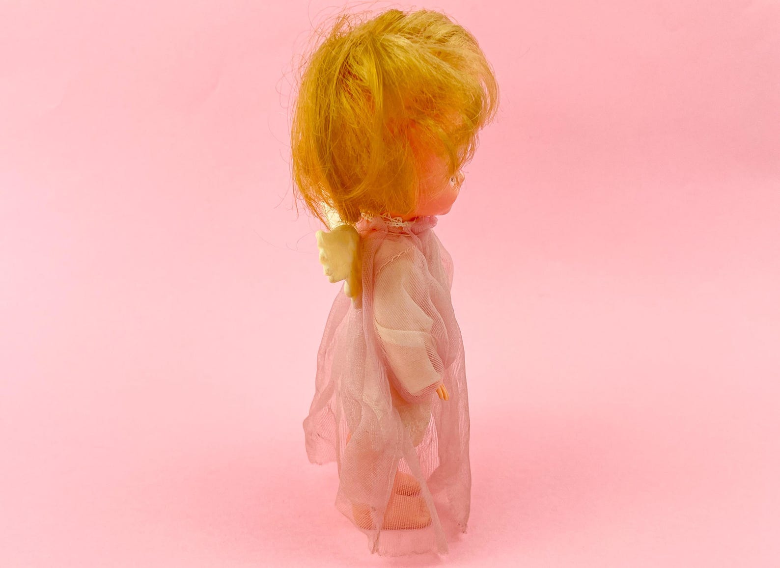 Vintage 1969 Kamar Angel Doll – Big Eyed Japan Doll in Pink Dress With ...