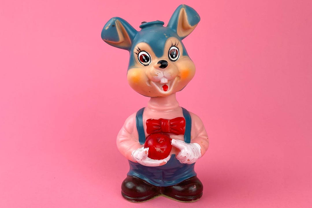 Vintage Anthropomorphic Bunny Rabbit Wind up Toy - Wind up Works ...