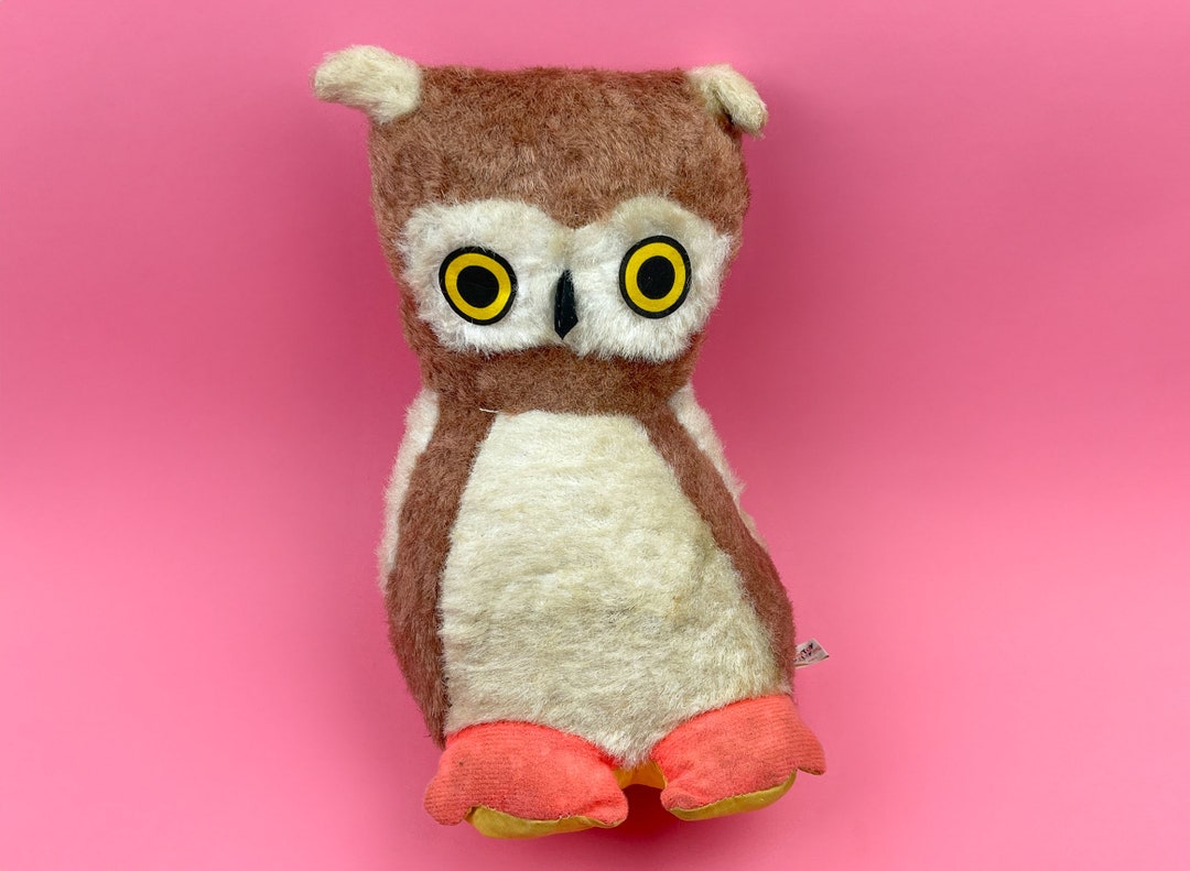Vintage Plush Stuffed Barn Owl Superior Toy and Novelty Animal, Stands ...