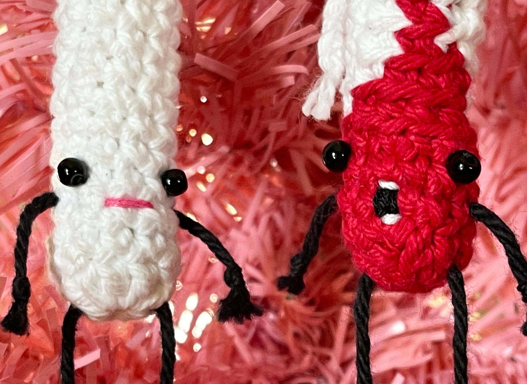Funny Christmas Ornaments, Crochet Tampons Set of 3, Funny Weird Gift ...