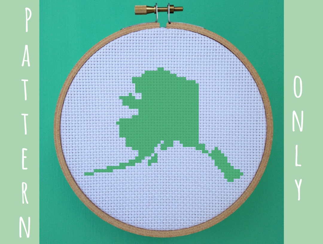 Alaska Cross Stitch Pattern United States Cross Stitch - Etsy