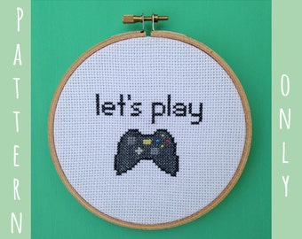 Retro Gamer Cross Stitch Pattern Digital Cross Stitch - Etsy