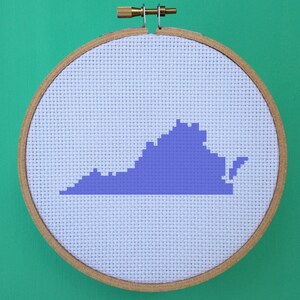 Virginia Cross Stitch Pattern United States Cross Stitch Series - Etsy