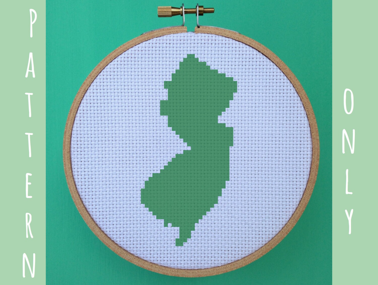 New Jersey Cross Stitch Pattern United States Cross Stitch - Etsy