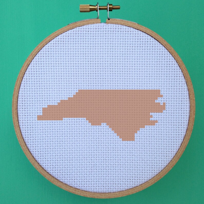 North Carolina Cross Stitch Pattern United States Cross - Etsy