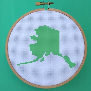 Alaska Cross Stitch Pattern United States Cross Stitch - Etsy