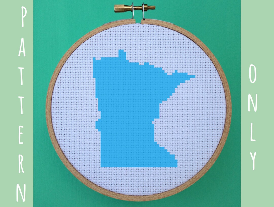 Minnesota Cross Stitch Pattern United States Cross Stitch Series - Etsy
