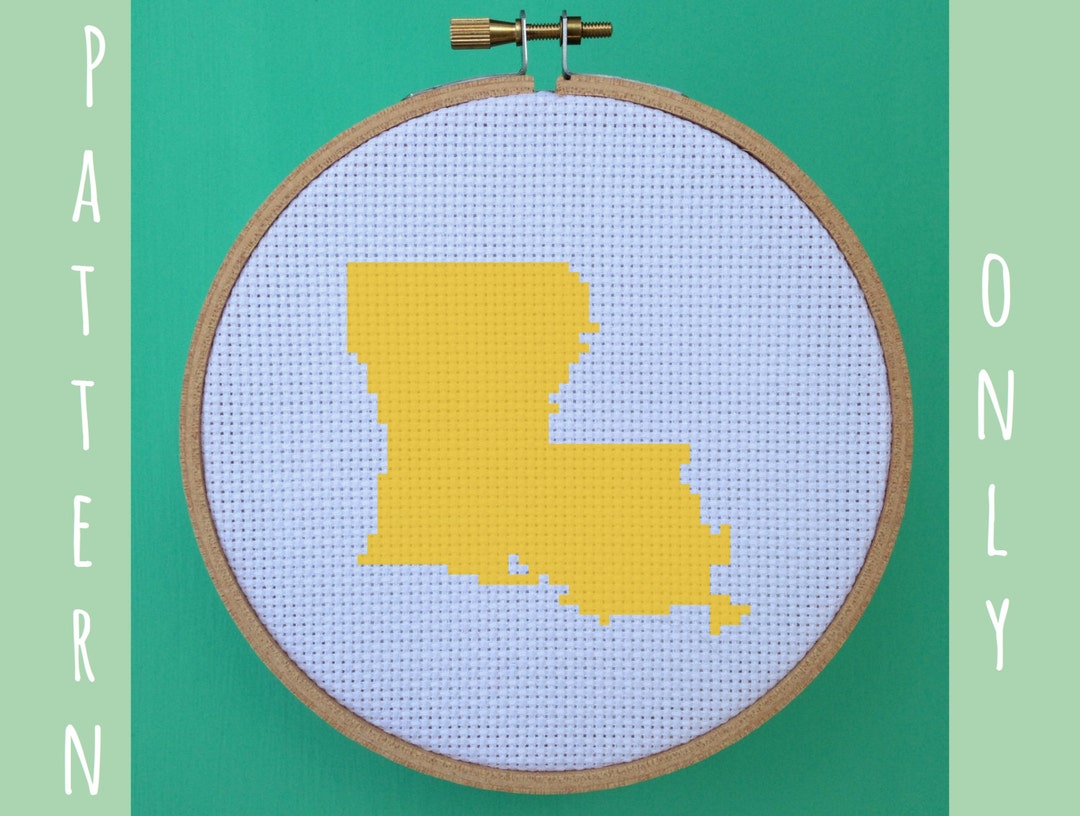 Louisiana Cross Stitch Pattern United States Cross Stitch Series - Etsy