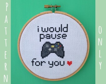 Retro Gamer Cross Stitch Pattern Digital Cross Stitch - Etsy