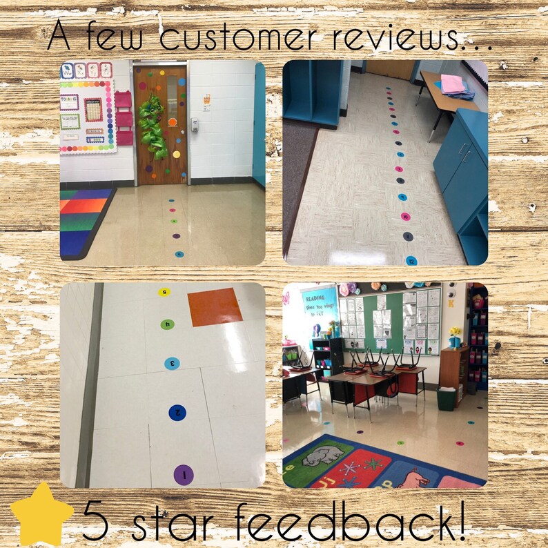 Vinyl Classroom Line up Dots- Multiple Quantities & Colors Available - Etsy