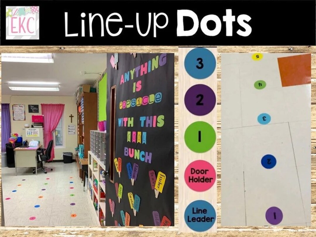 Vinyl Classroom Line Up Dots Multiple Quantities And Colors Available Etsy