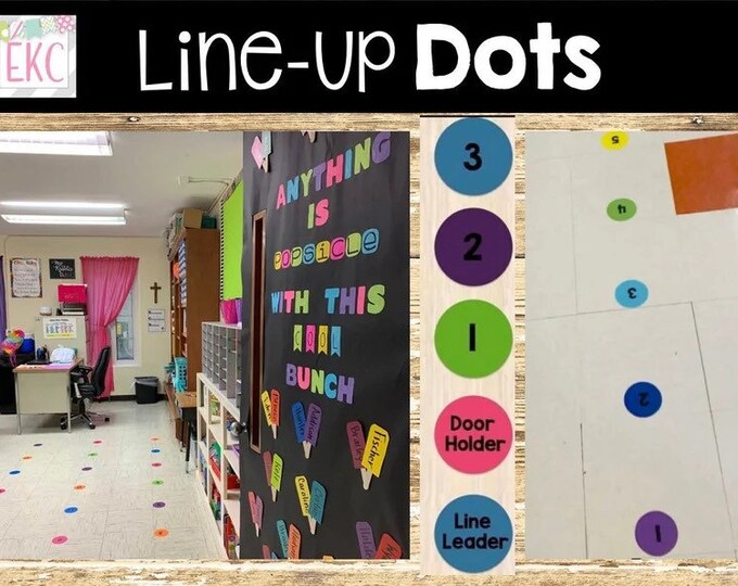 Vinyl Classroom Line up Dots Multiple Quantities & Colors Available - Etsy