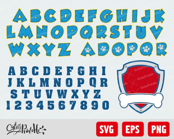Paw patrol font svg free - pipebery