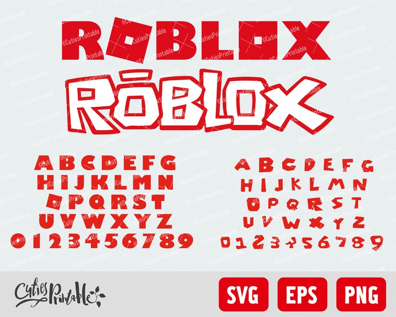 Roblox Svg Roblox Logo Alphabet Clipart Face Font Roblox Etsy Roblox 