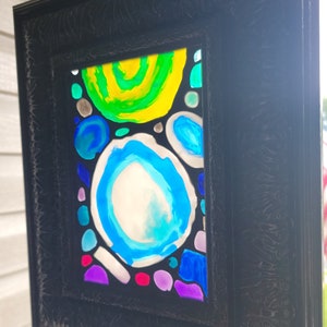 MIXED GEODE Suncatcher~stained Glass Painting, Suncatchers, Geodes ...