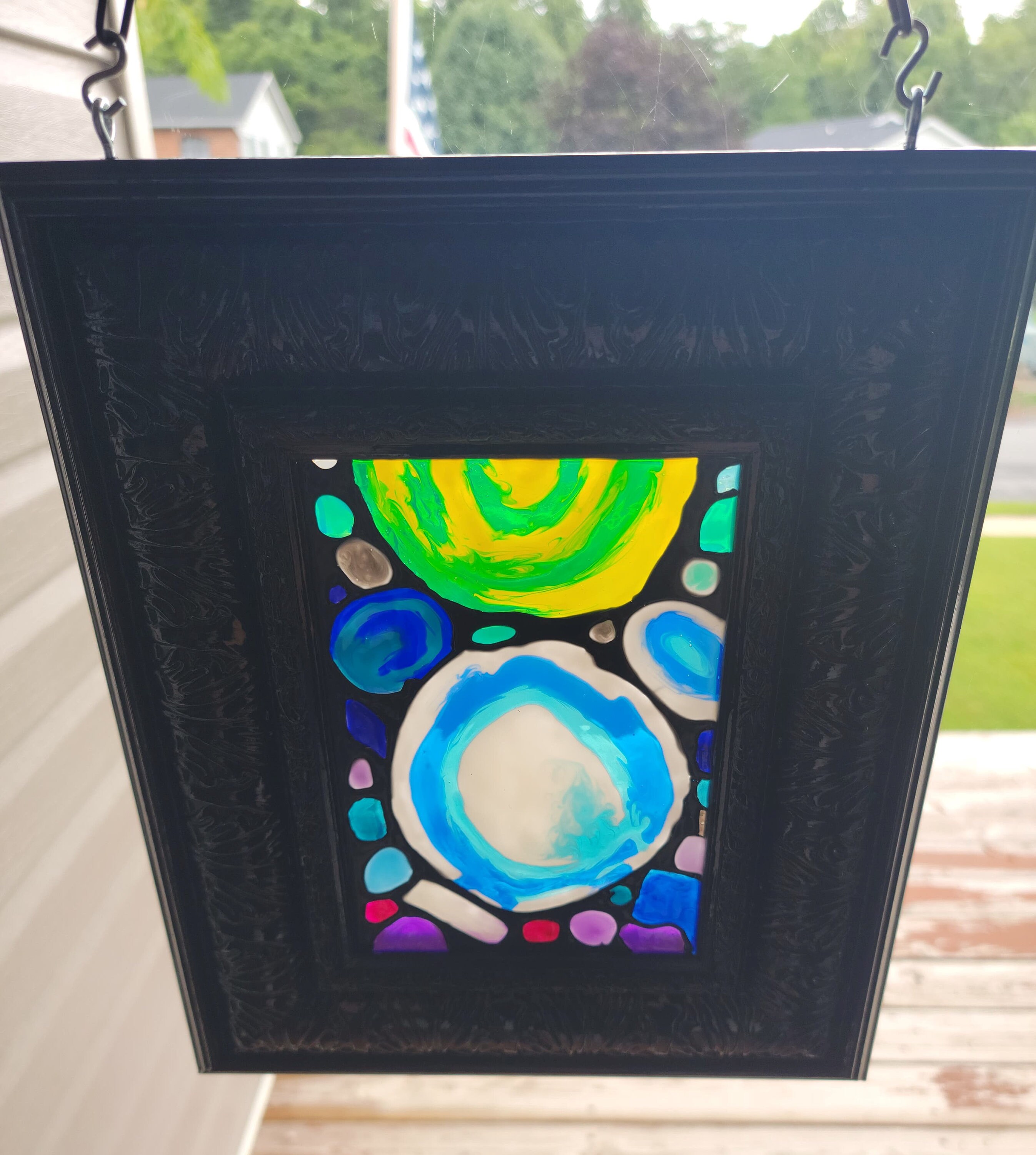 MIXED GEODE Suncatcher~stained Glass Painting, Suncatchers, Geodes ...