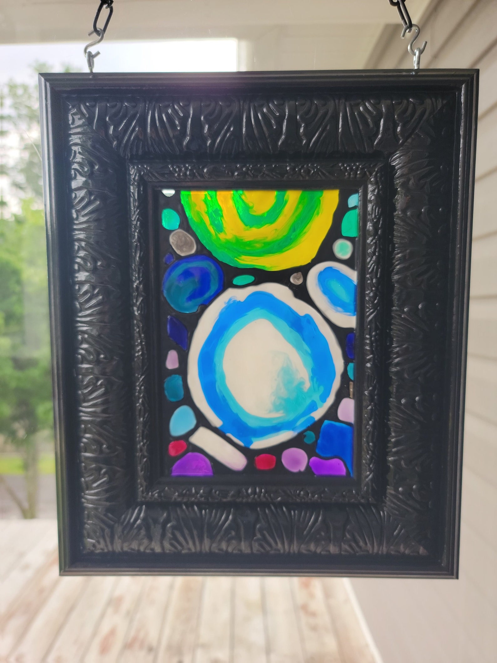 MIXED GEODE Suncatcher~stained Glass Painting, Suncatchers, Geodes ...