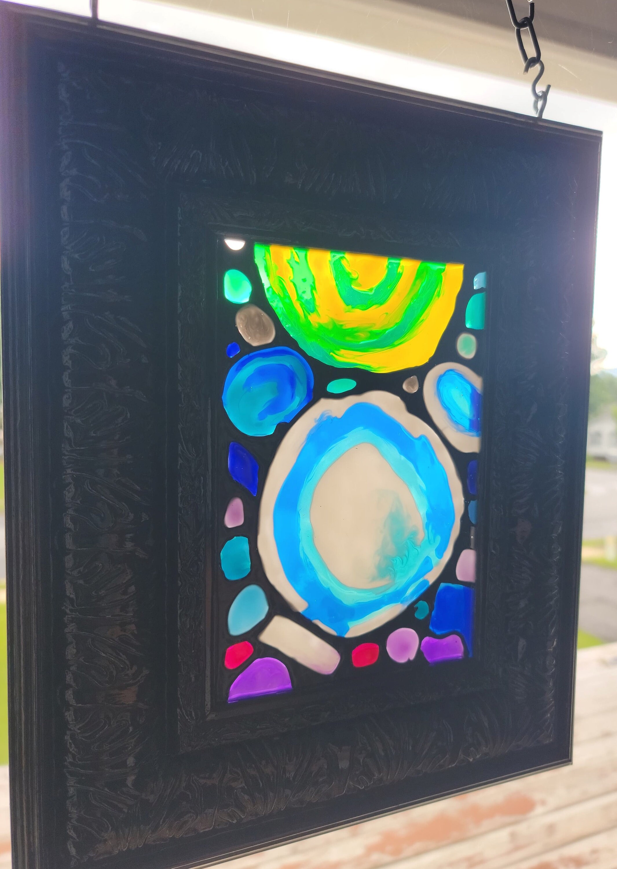MIXED GEODE Suncatcher~stained Glass Painting, Suncatchers, Geodes ...