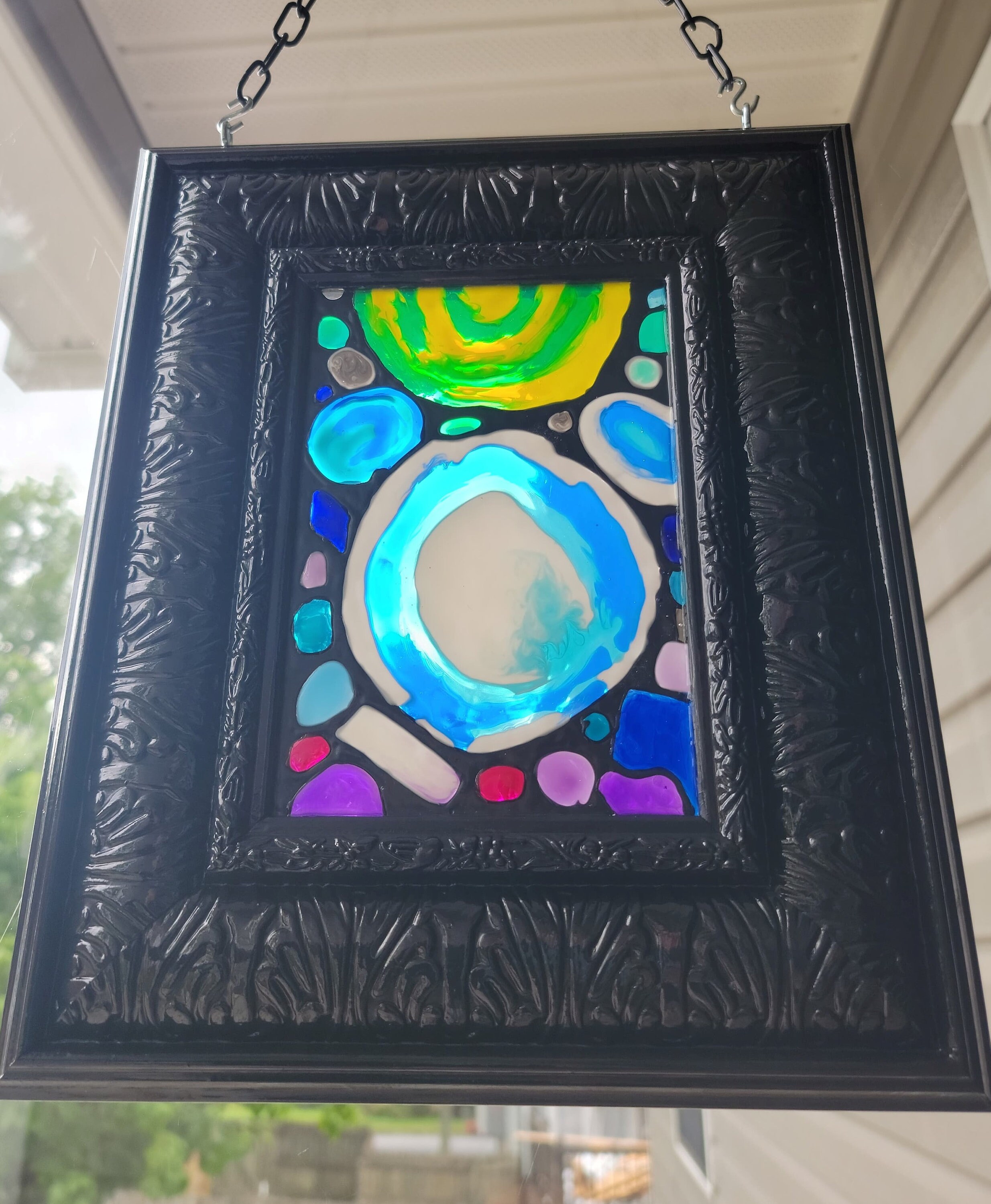 MIXED GEODE Suncatcher~stained Glass Painting, Suncatchers, Geodes ...