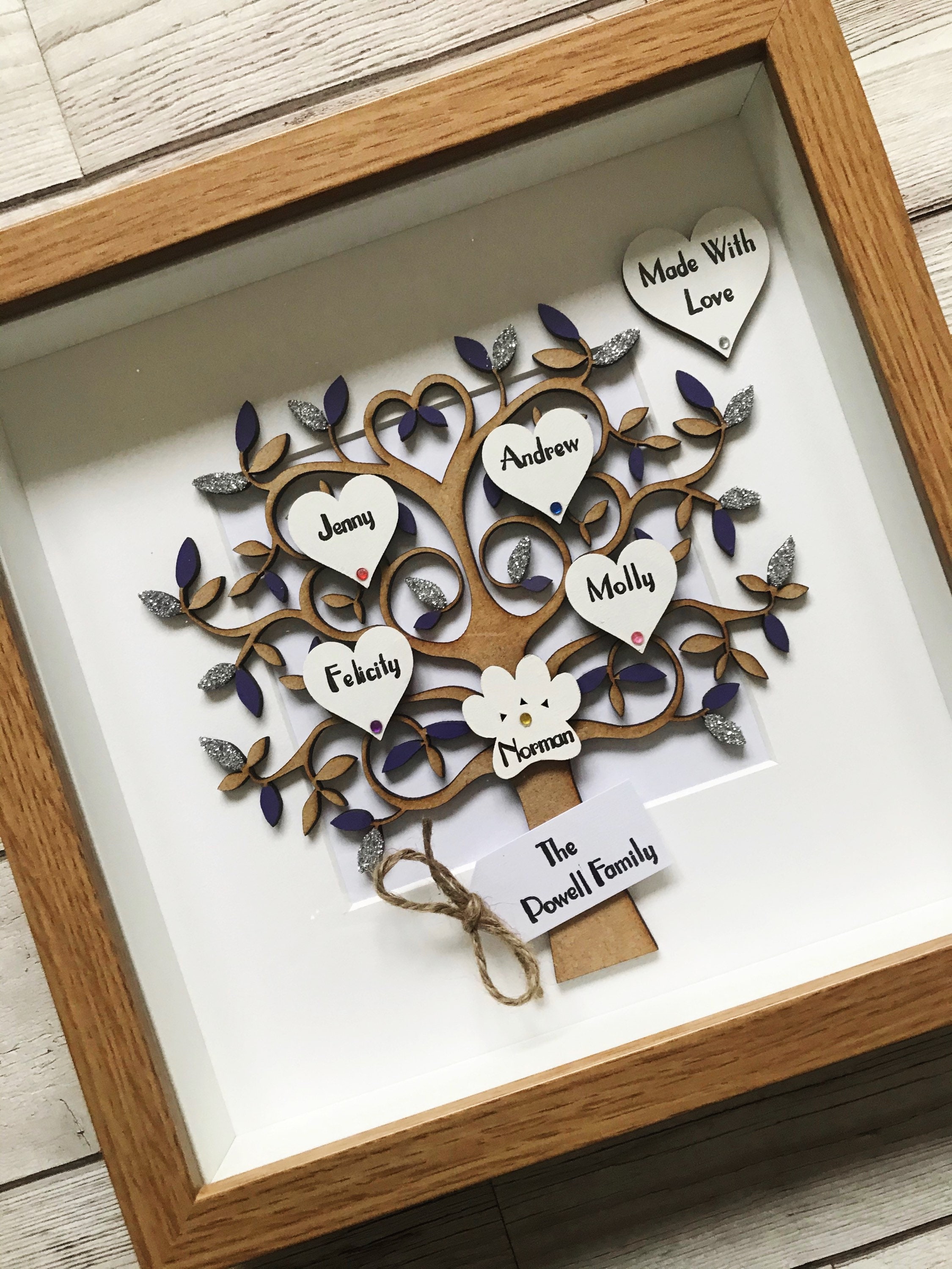 Family Gift - Family Tree Frame - Father's Day - Mother's Day - Wedding ...