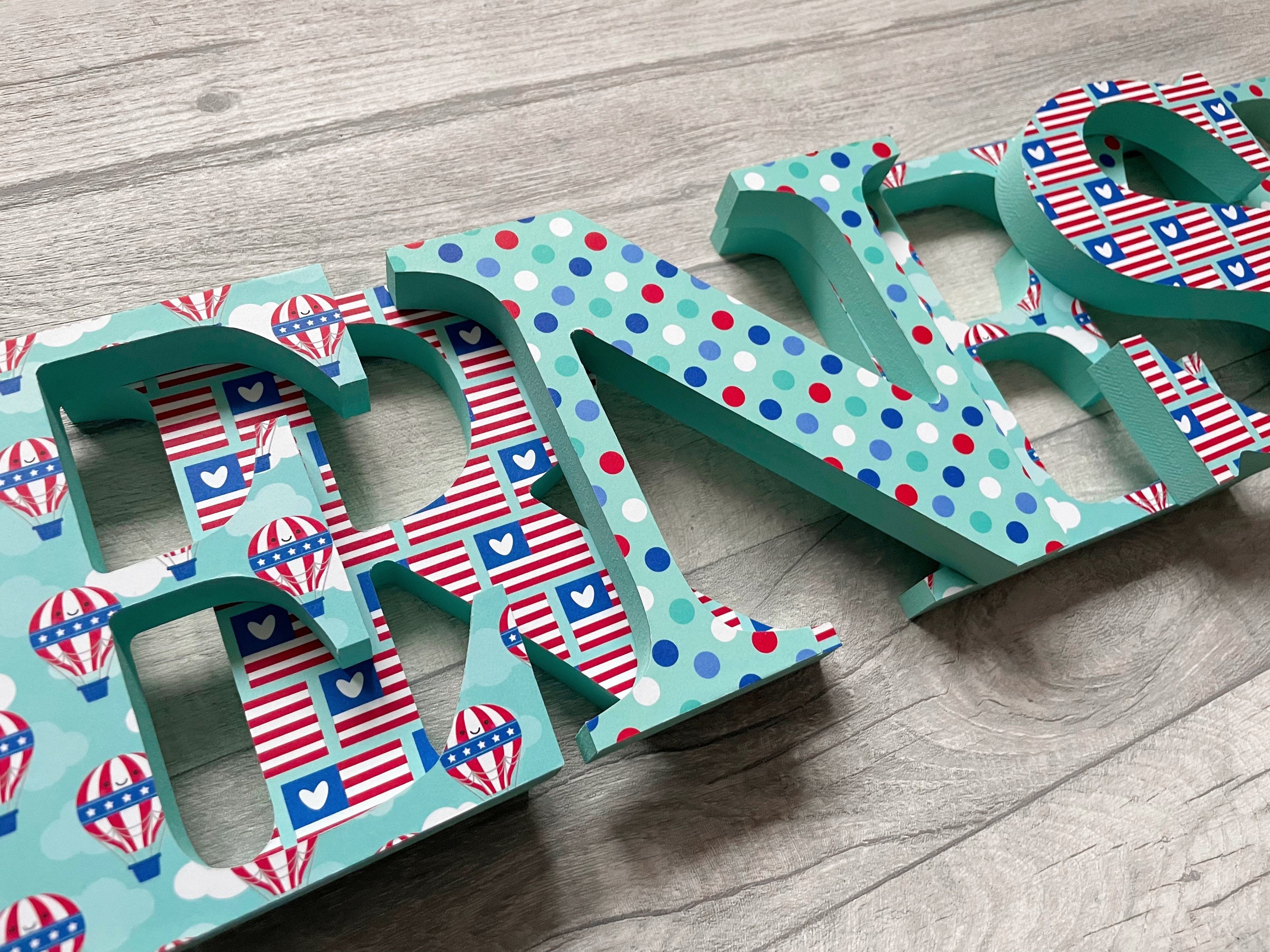 Personalised Handmade Wooden Letters - Name Letters - Nursery Ideas ...