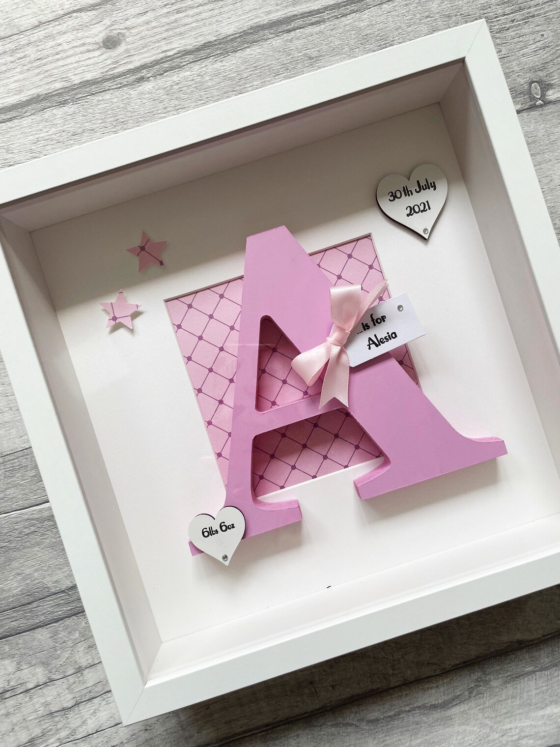 Personalised Name Frame Initial Frame Nursery Decor New - Etsy UK