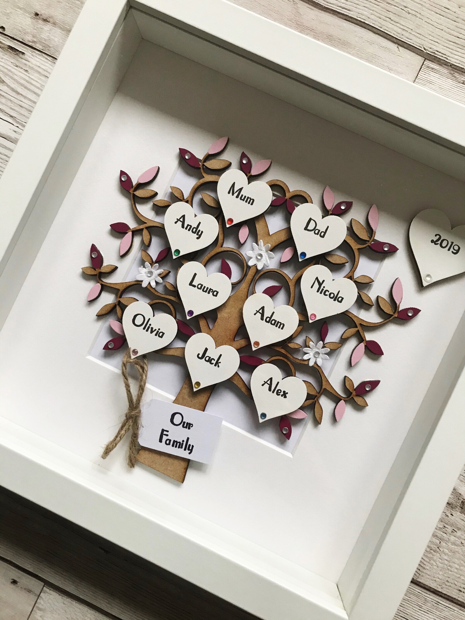 Family Gift - Family Tree Frame - Father's Day - Mother's Day - Wedding ...