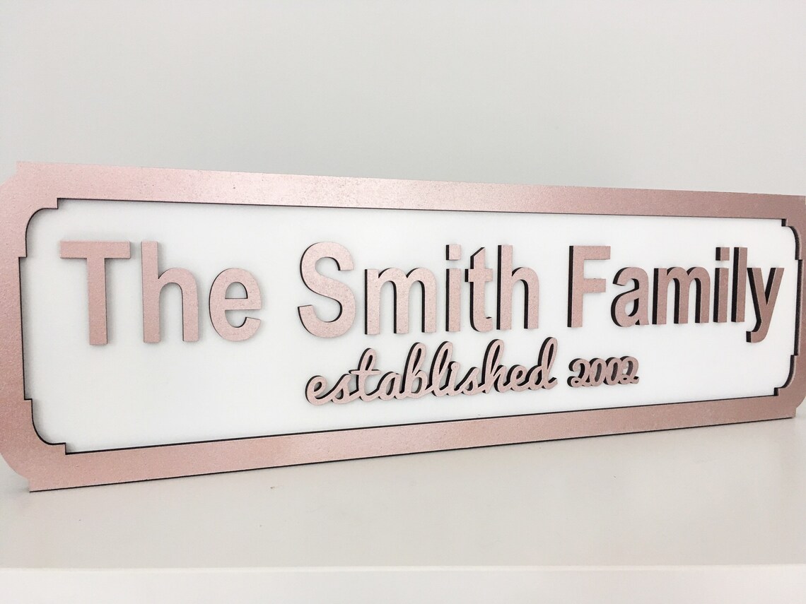 Rose Gold Street Sign Personalised Street Sign Name Plaque - Etsy UK