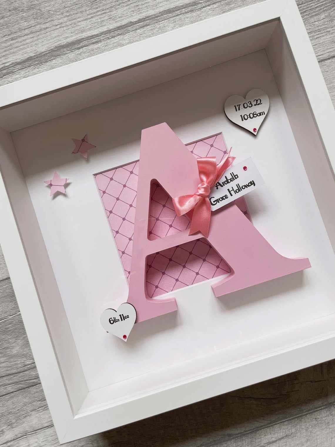 Initial Frame - New Baby Frame - Name Frame - Wooden Letter ...