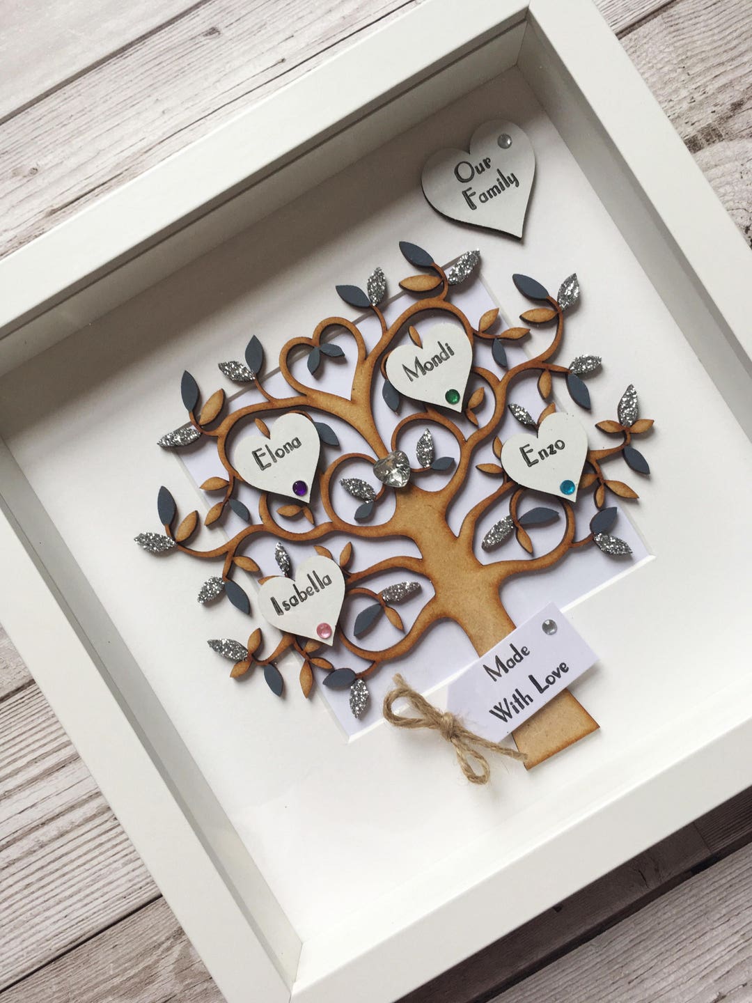 Personalised Frame - Family Tree Frame - Wedding Gift - Anniversary ...