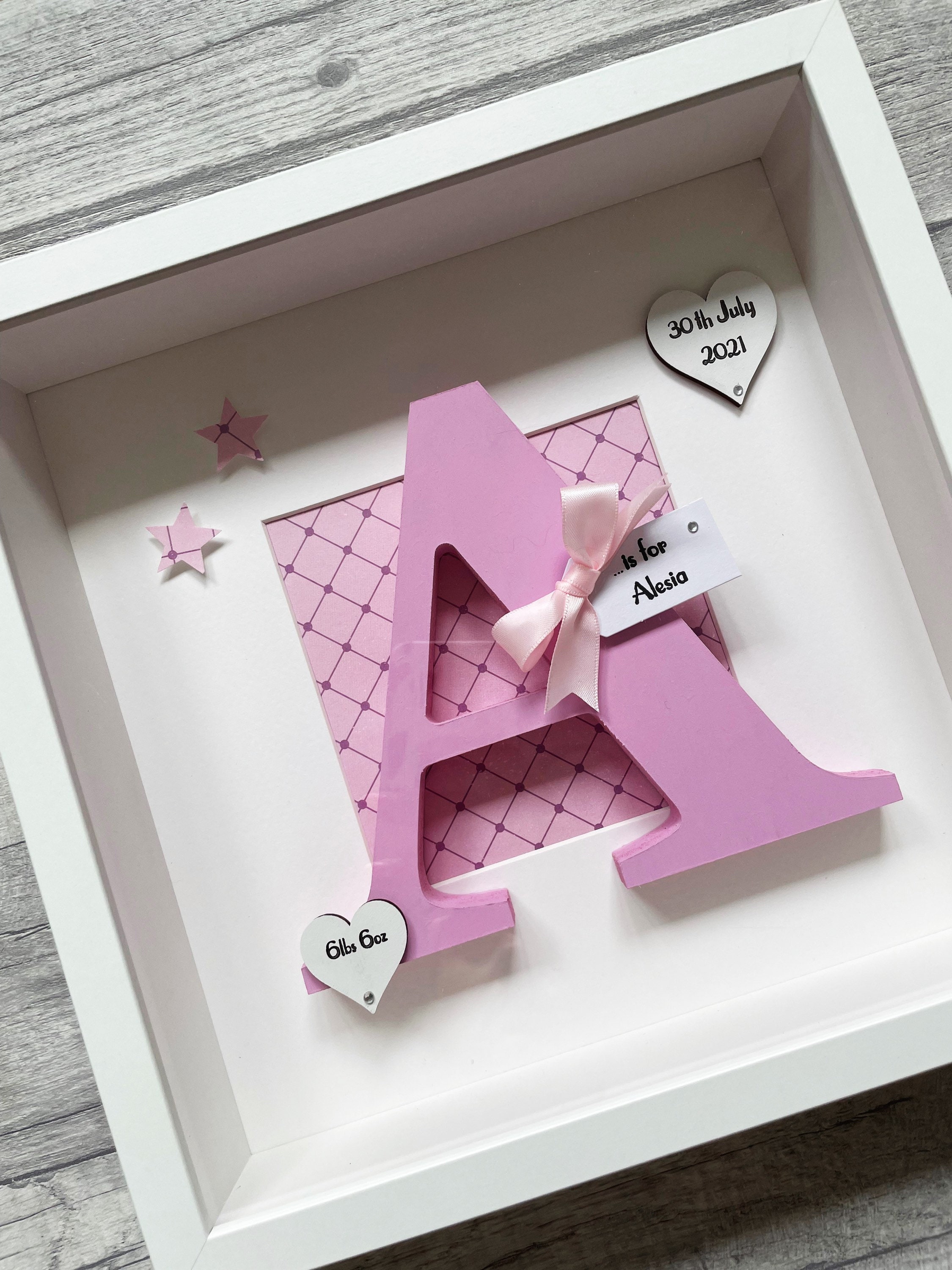 Personalised Name Frame Nursery Decor Initial Frame | Etsy