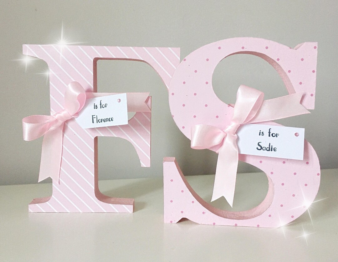 Decorated Wooden Letters - Nursery Letters - Name Letters - Nursery ...