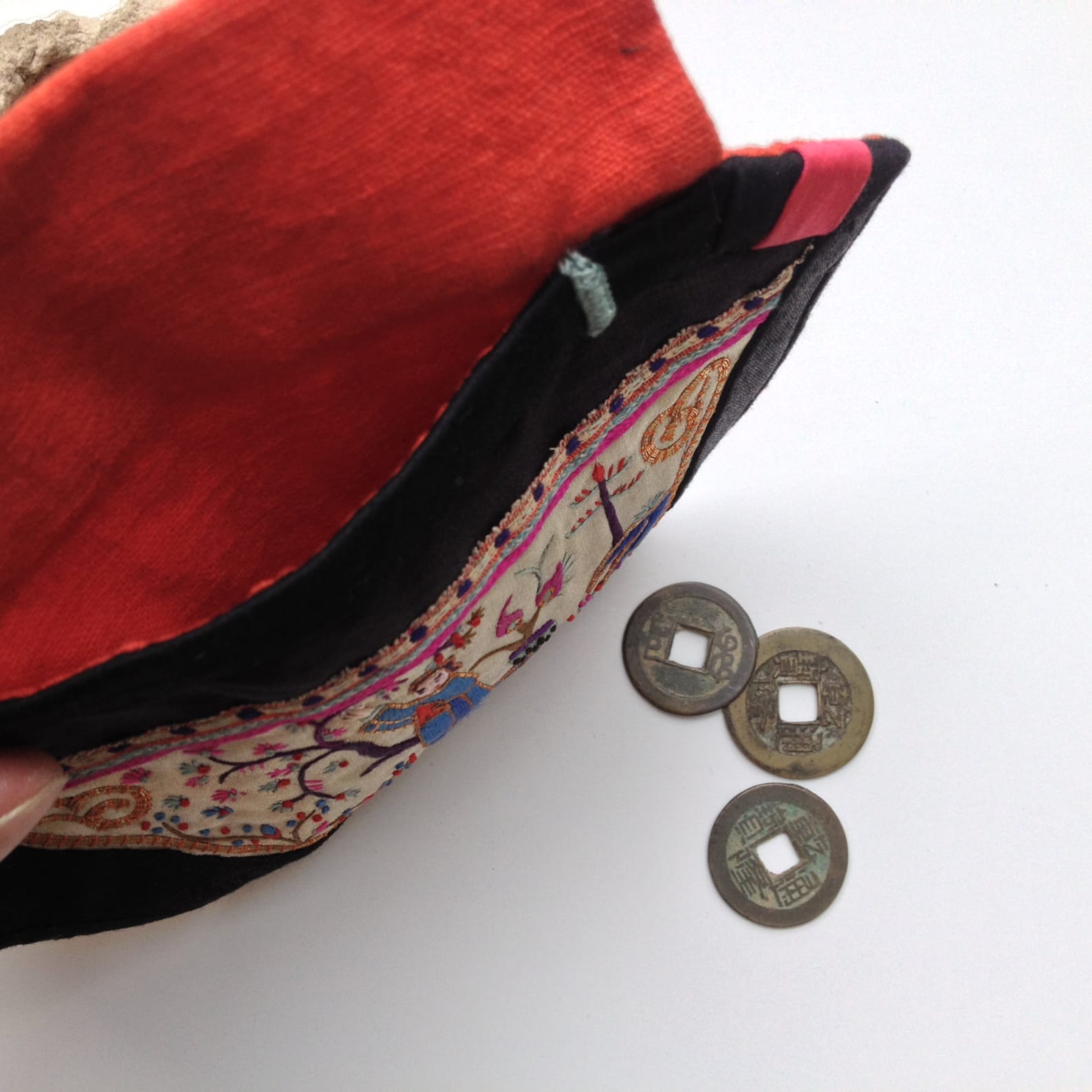 Vintage Chinese Coin Purse Traditional Embroidered Scene - Etsy Canada