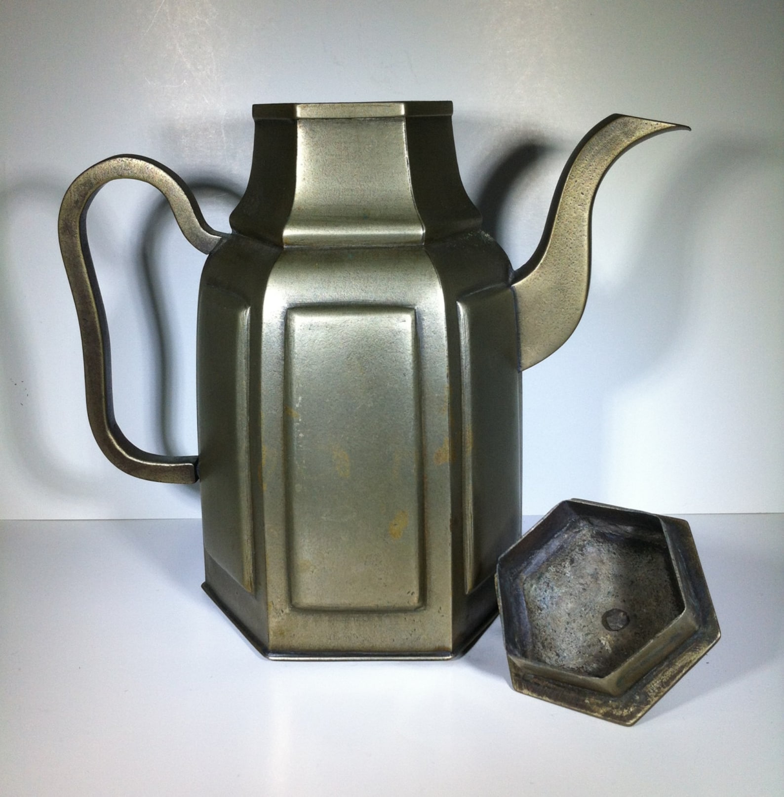 Vintage Pewter Chinese Teapot Early 20th Century | Etsy Canada