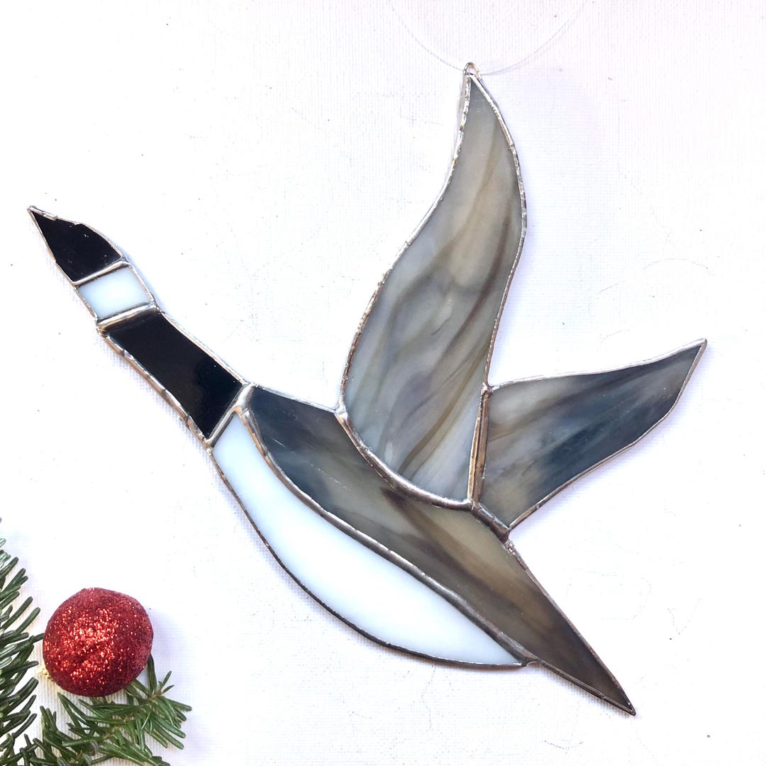 CANADA GOOSE - Suncatcher - Handcrafted Stained Glass - Bird Lover's ...