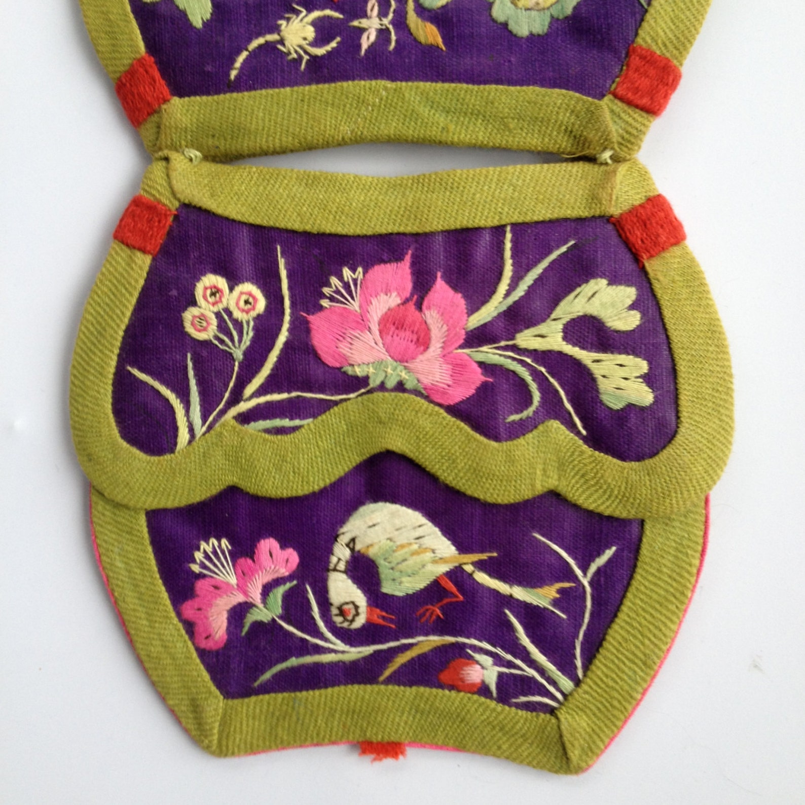 Chinese Vintage Pair of Chinese Flap Coin Purses Vibrant - Etsy