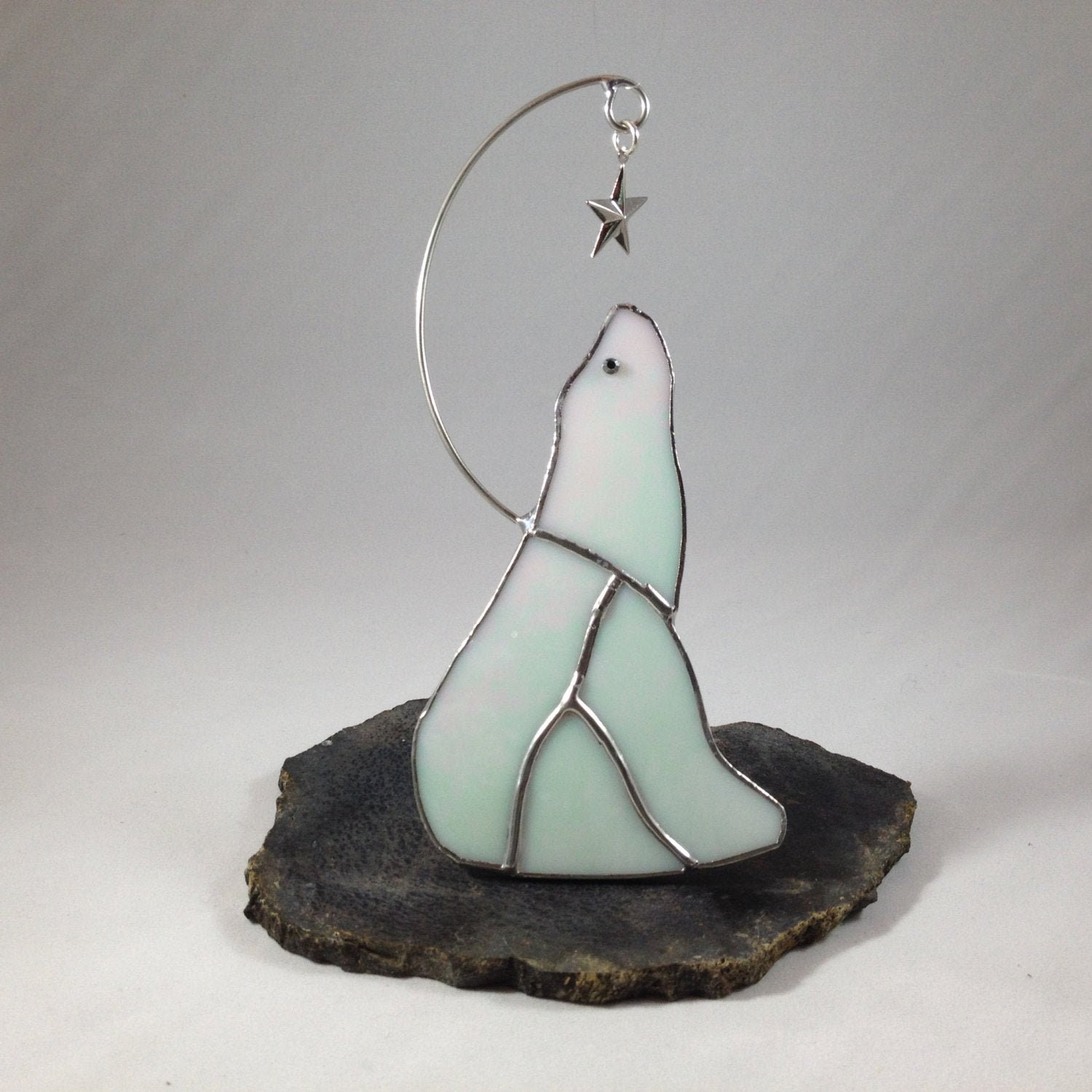 POLAR BEAR Suncatcher Northern Symbol Stained Glass Bear - Etsy