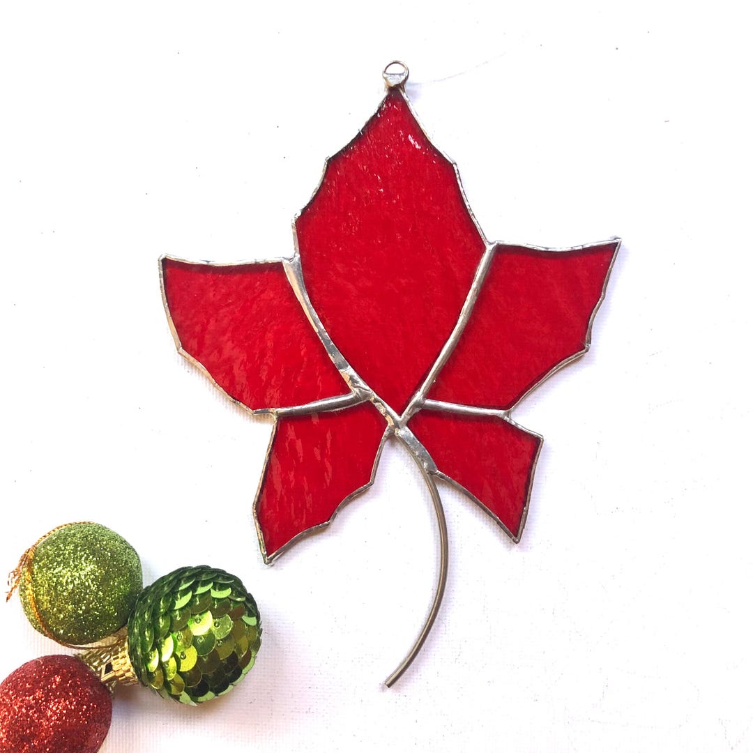 MAPLE LEAF Suncatcher - Symbol of Canada - Naturalist Gift - Red Leaf ...