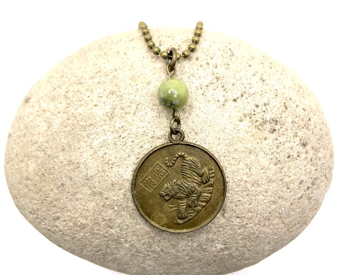 JADE TIGER 2022 Natural Peridot JADE Year of the Tiger Chinese Zodiac ...