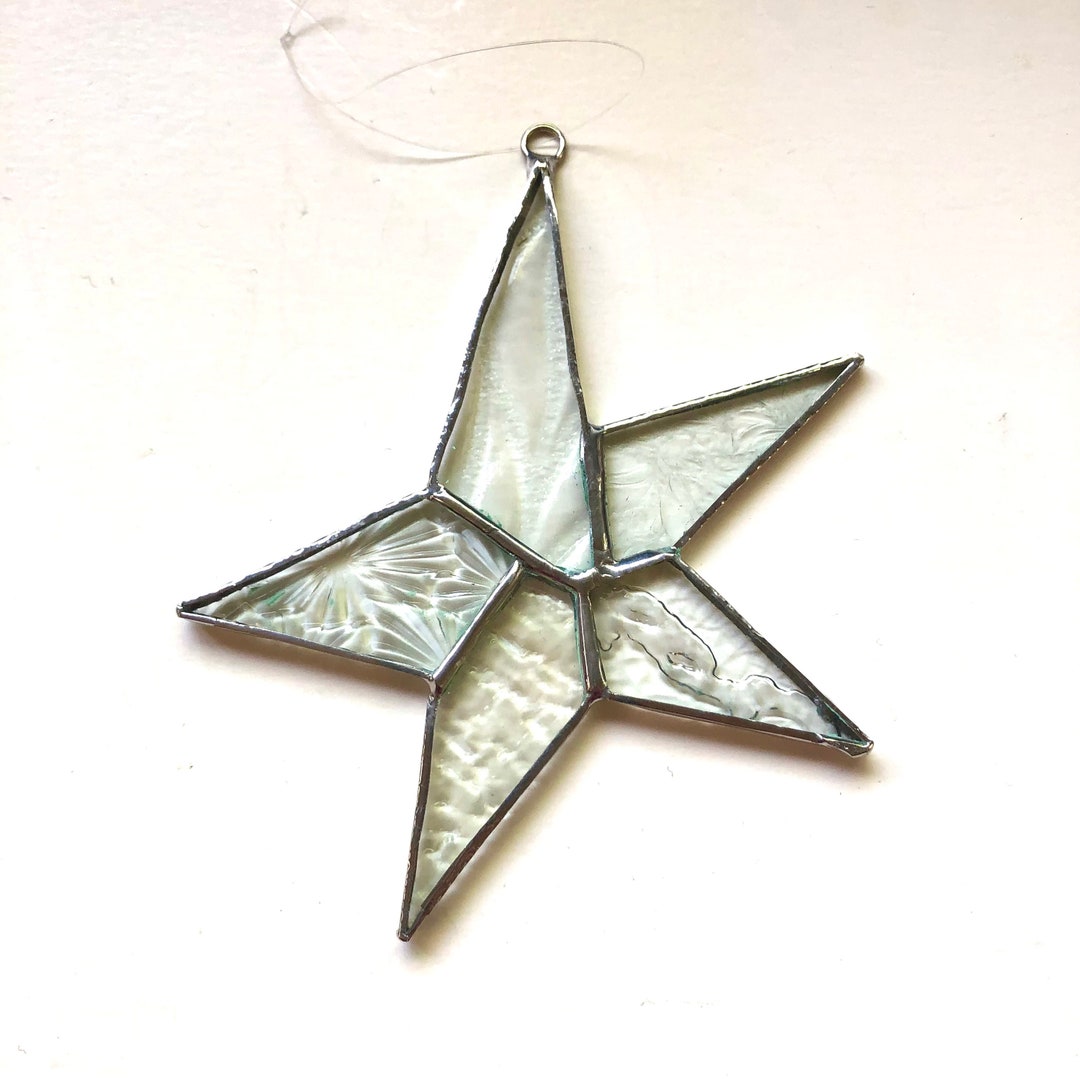 Dancing Stained Glass STAR - Clear Figured Glass - Magical Star ...