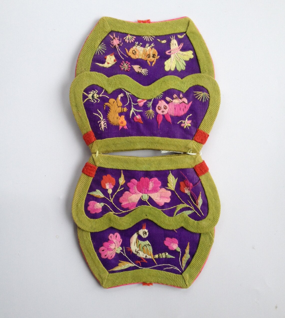 Chinese Vintage Pair of Chinese Flap Coin Purses Vibrant - Etsy
