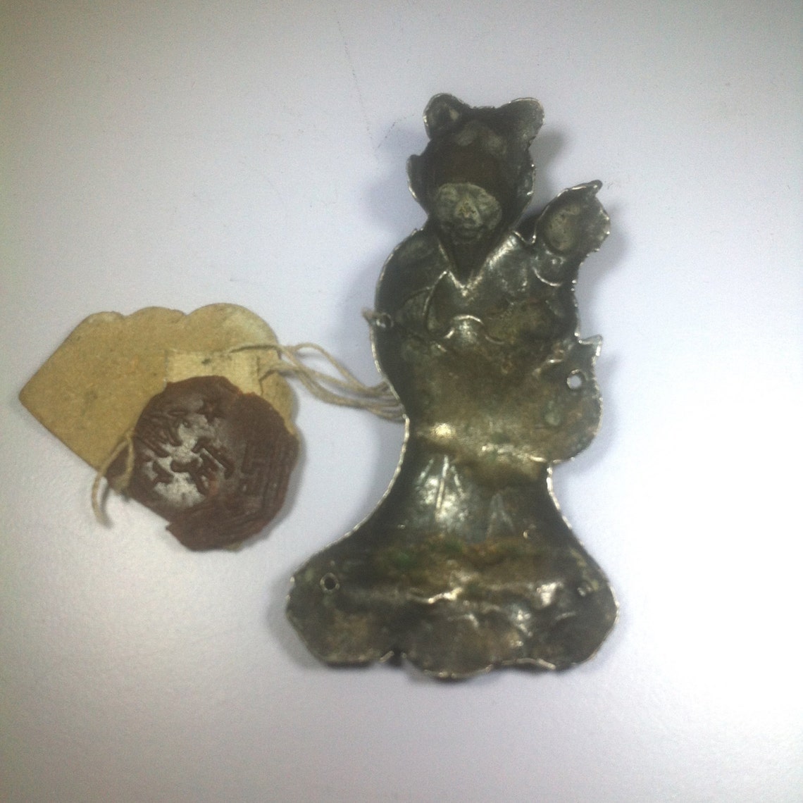 Vintage Chinese Longevity Figure Silver Tone Metal - Etsy Canada