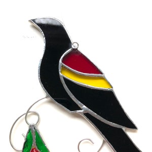 RED-WINGED Blackbird Stained Glass SUNCATCHER Window - Etsy Canada
