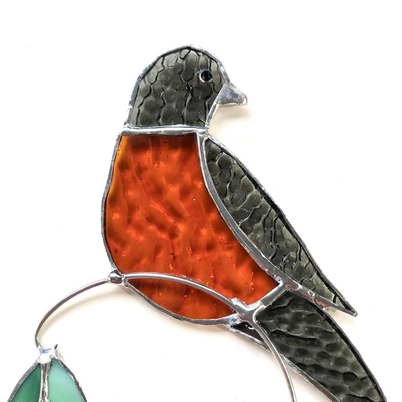 ROBIN - Suncatcher - Stained Glass - Window Ornament - Teacher's Aid ...