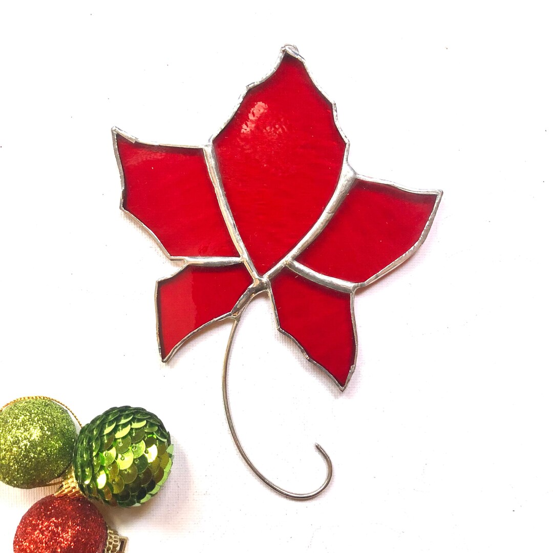 MAPLE LEAF Suncatcher - Symbol of Canada - Naturalist Gift - Red Leaf ...