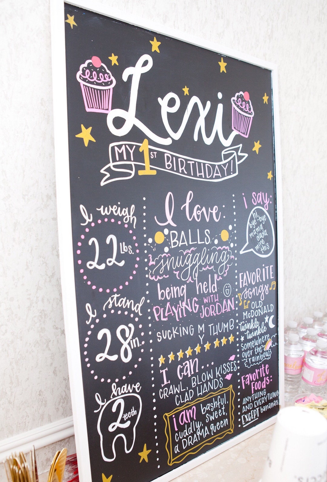 First Birthday Chalkboard / Milestone Chalkboard / 1st Birthday ...
