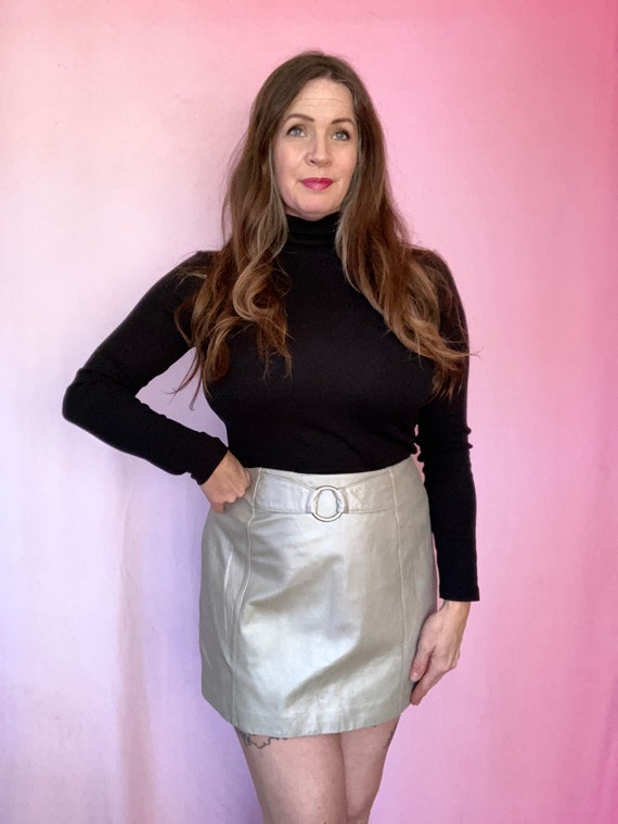 vintage y2k leather skirt - Gem