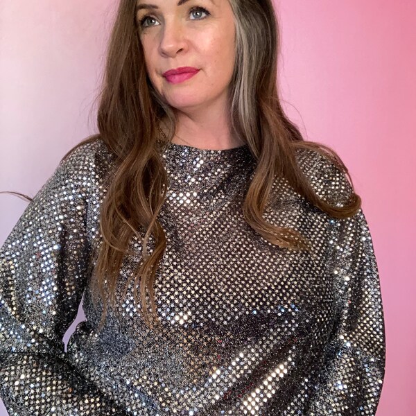 Silver Sequin Top - Buy Online - Etsy